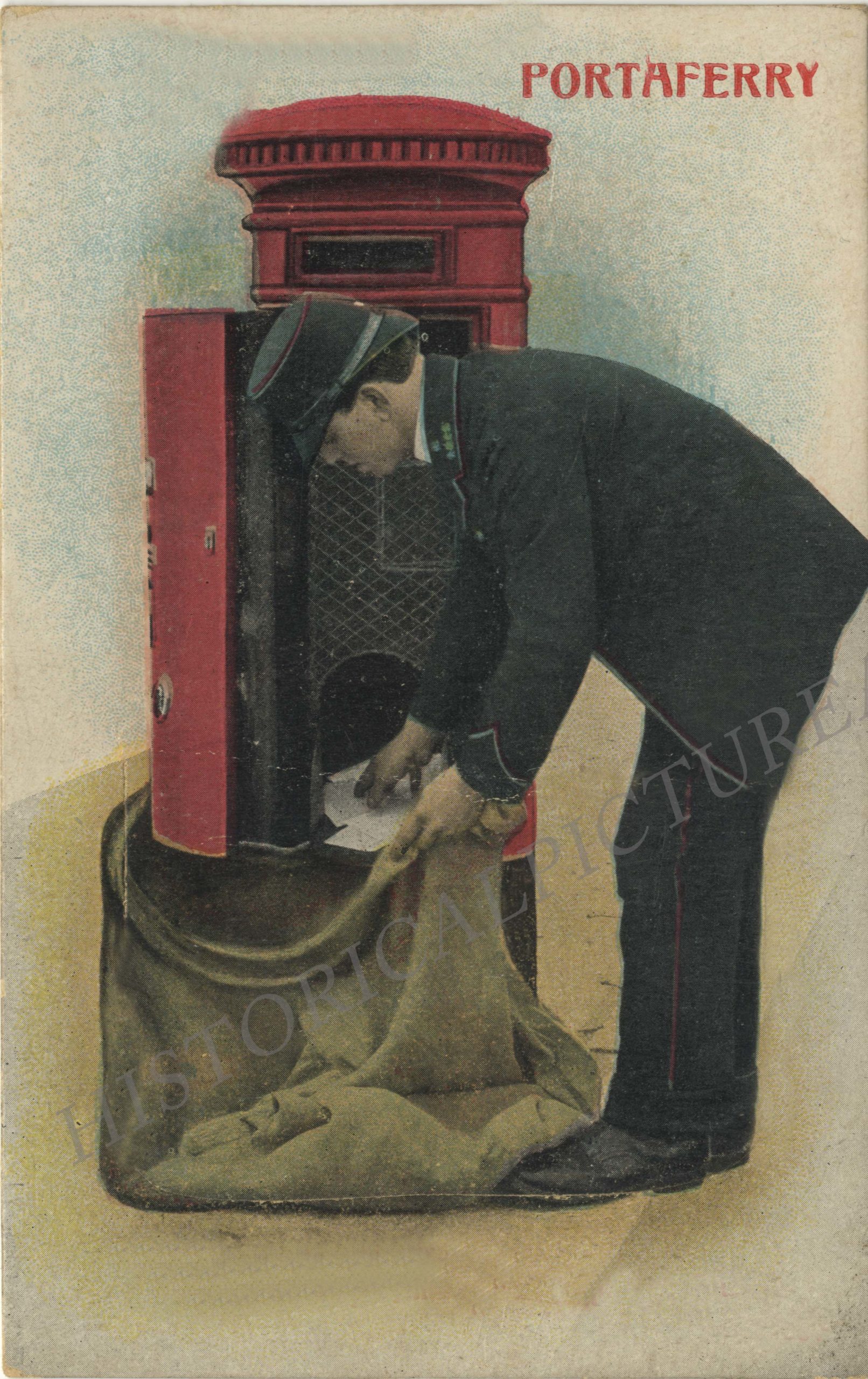 Postman and letter box, Portaferry, Co. Down, Northern Ireland, Old ...